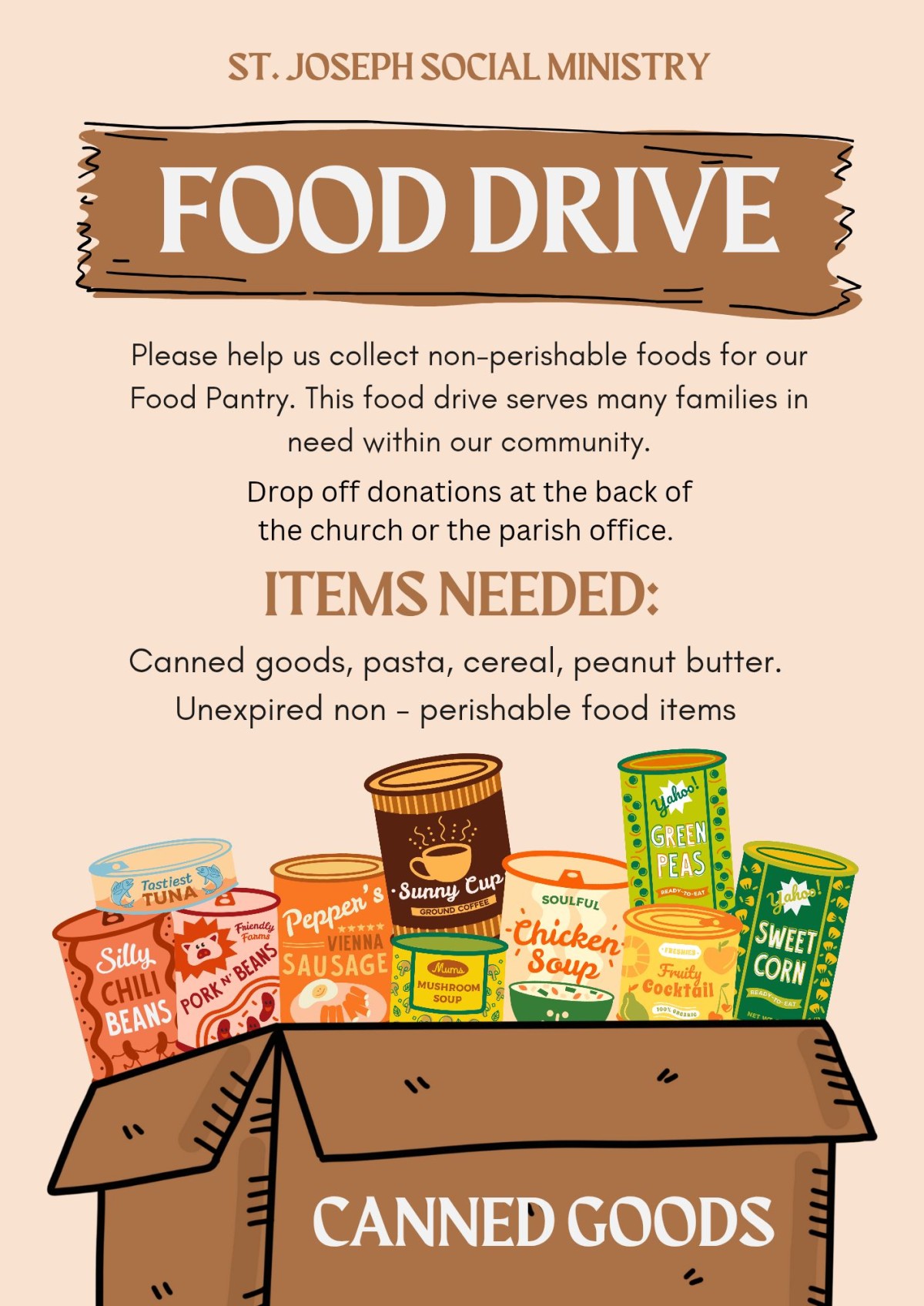 Food Drive Items Needed